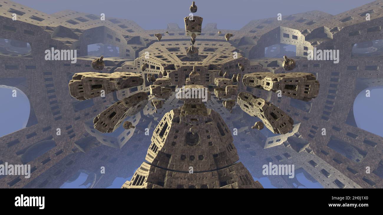 Unique and realistic 3D rendering of virtual scene environment Stock ...