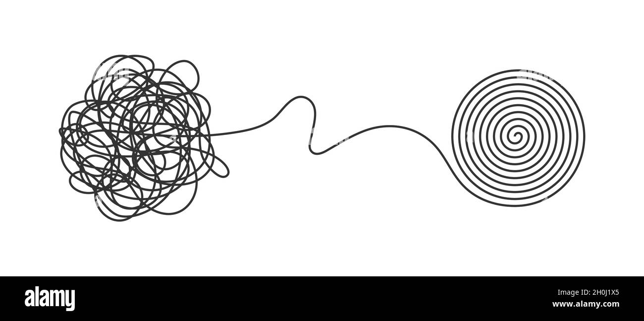 Chaos and order business concept flat style design vector illustration ...