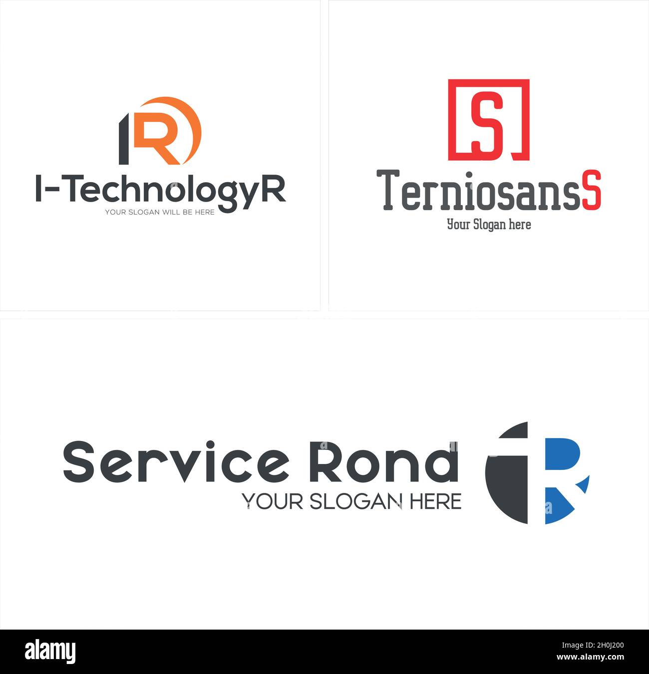 Modern business application letter icon logo design Stock Vector Image ...