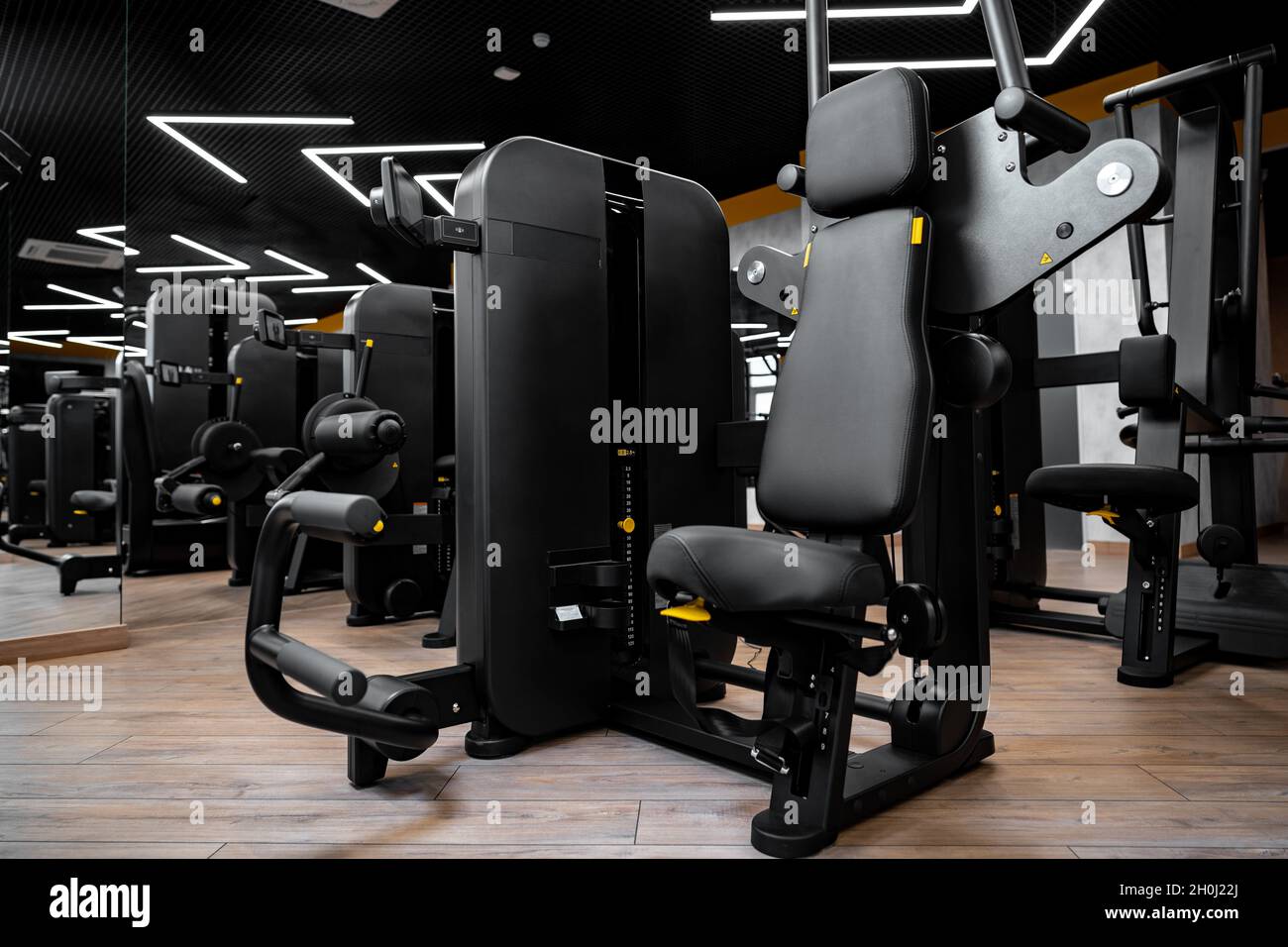 Modern gym interior with new fitness equipment Stock Photo - Alamy