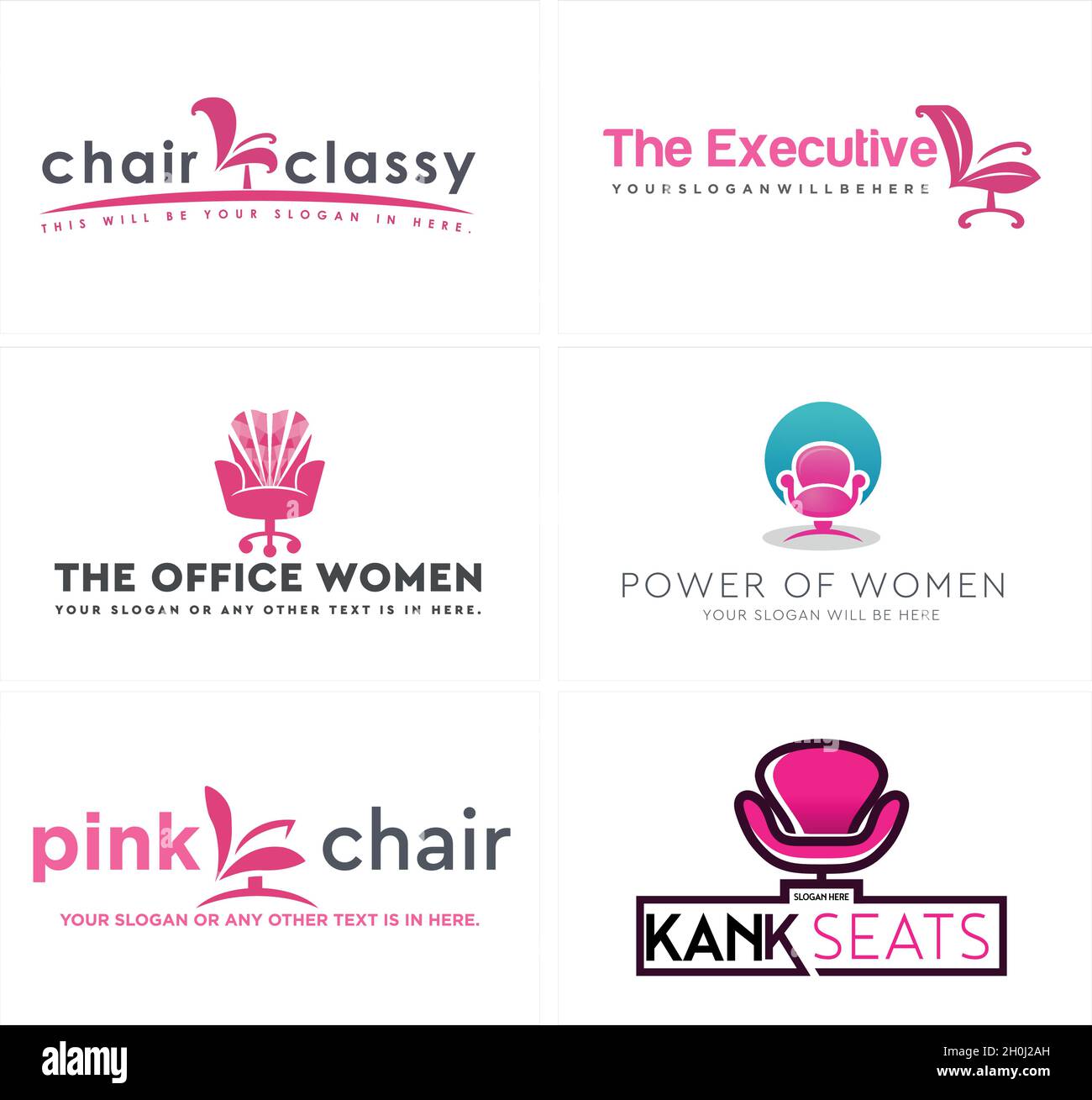 Modern executive women chair logo design Stock Vector Image & Art - Alamy