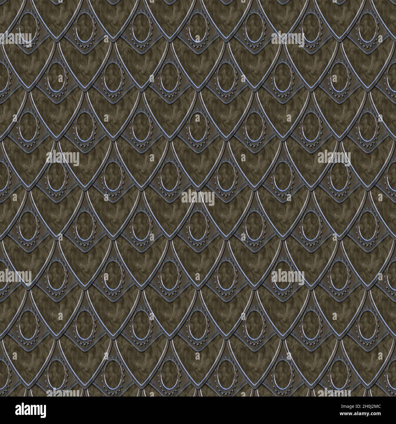 3D rendering of Middle Ages armor seamless background pattern tile ...
