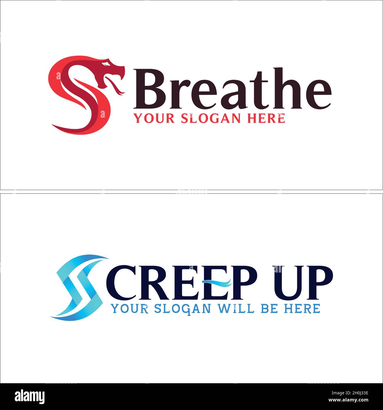 Modern business company letter S snake logo design Stock Vector Image ...