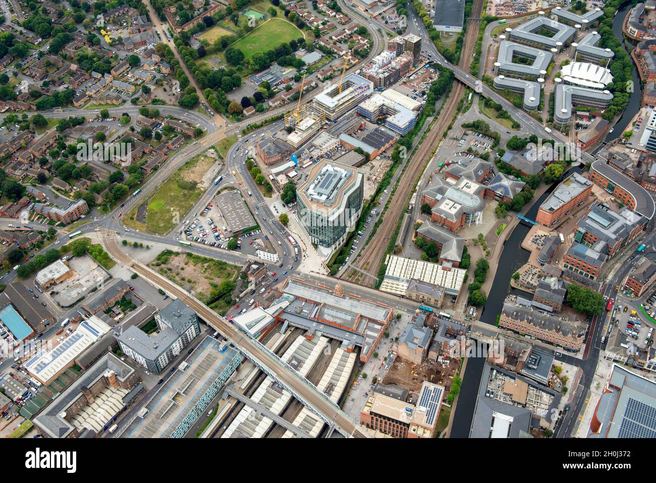 Nottingham station aerial hi-res stock photography and images - Alamy