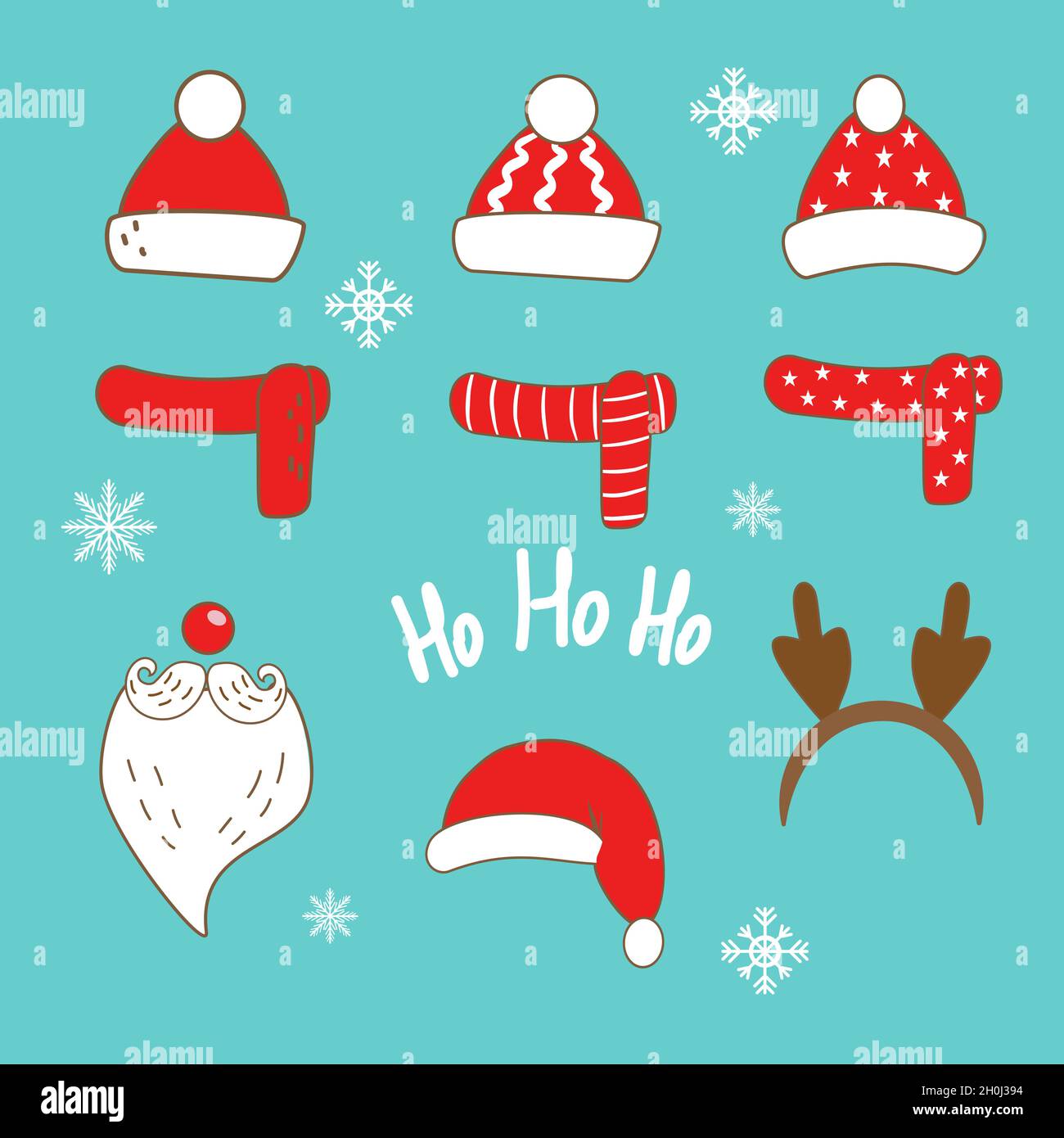 Santa claus hats isolated Stock Vector Images - Alamy