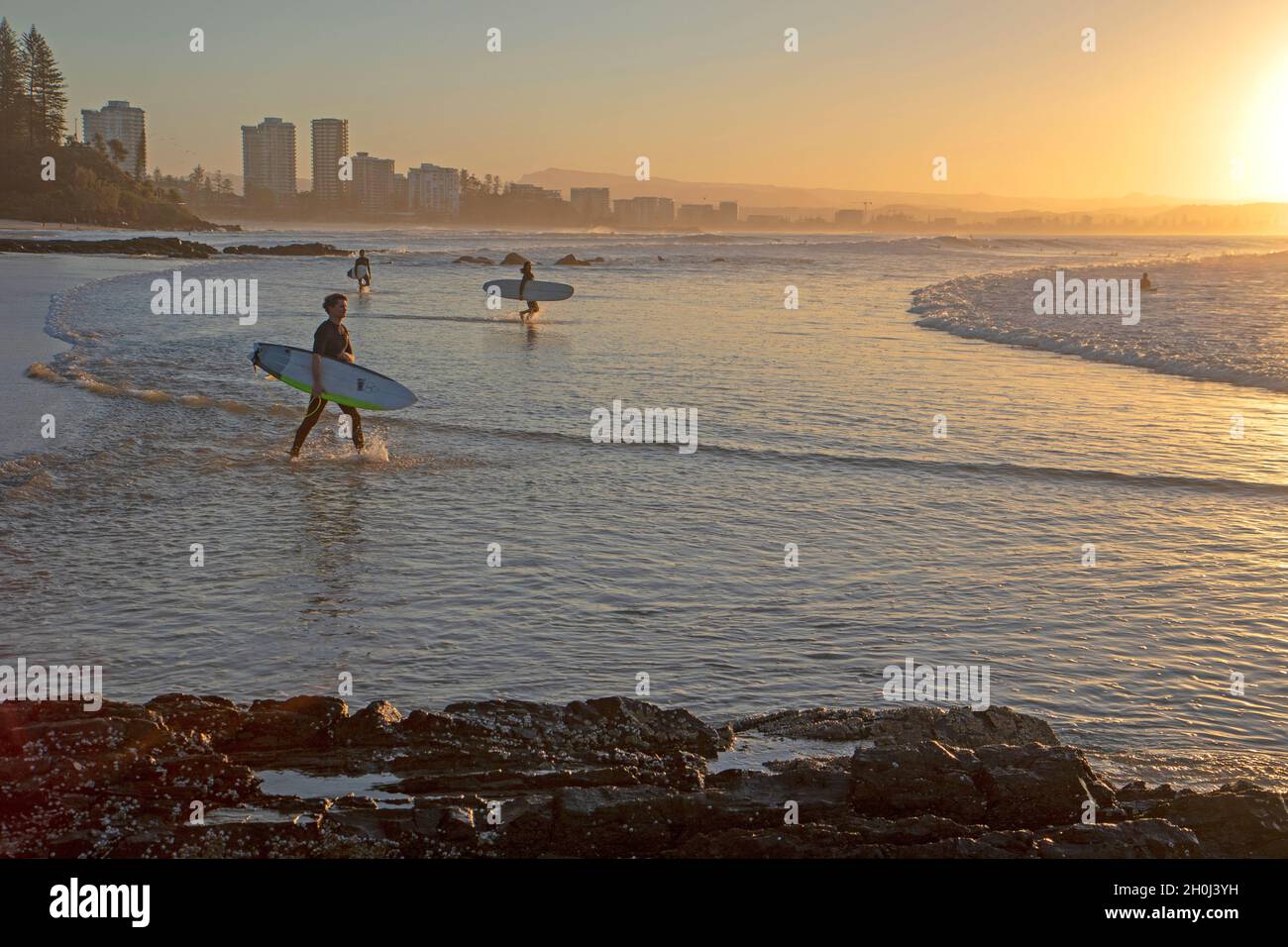 Snapper rocks gold coast sunset hi-res stock photography and images - Alamy