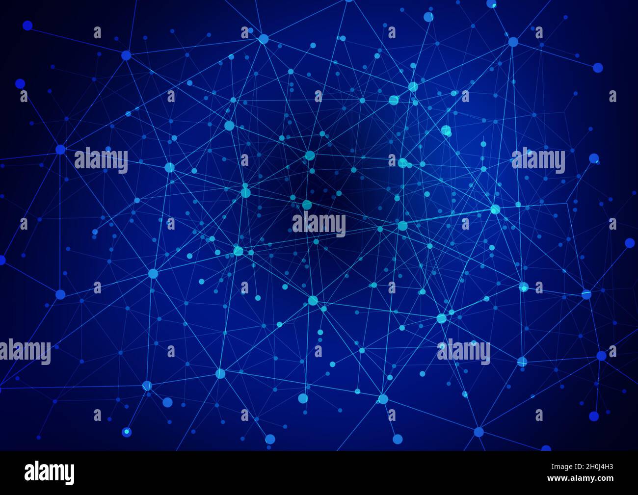 Abstract connection blue color background Stock Photo - Alamy
