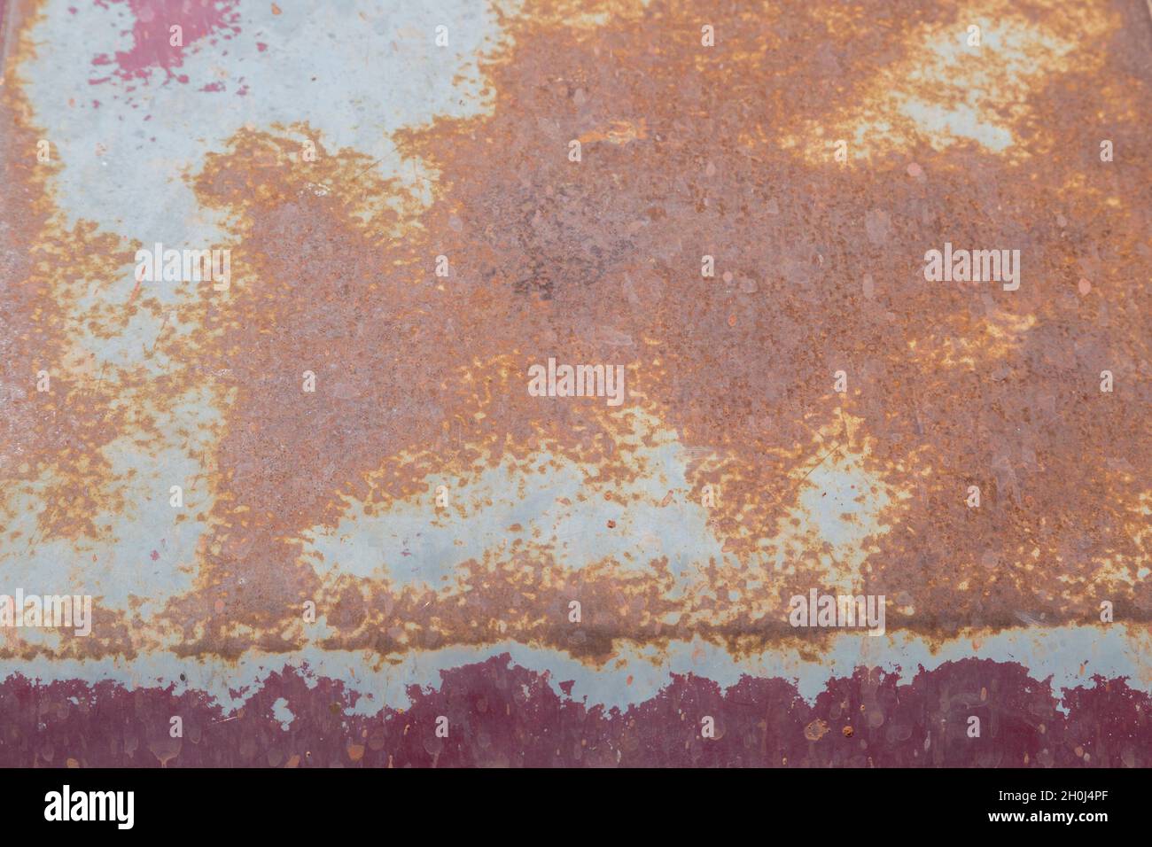 Rust on the hood of the car was not maintaining the car color Stock ...