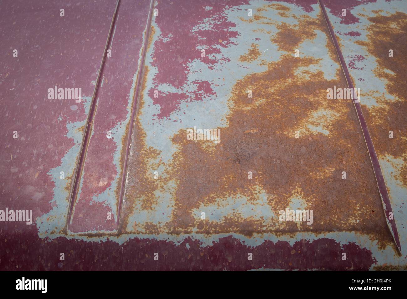 Rust on the hood of the car was not maintaining the car color Stock ...