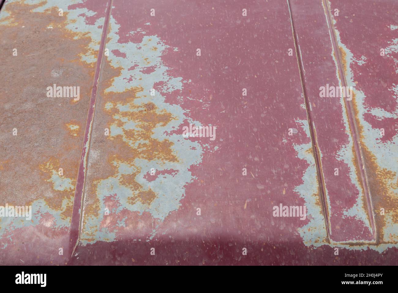 Rust on the hood of the car was not maintaining the car color Stock ...