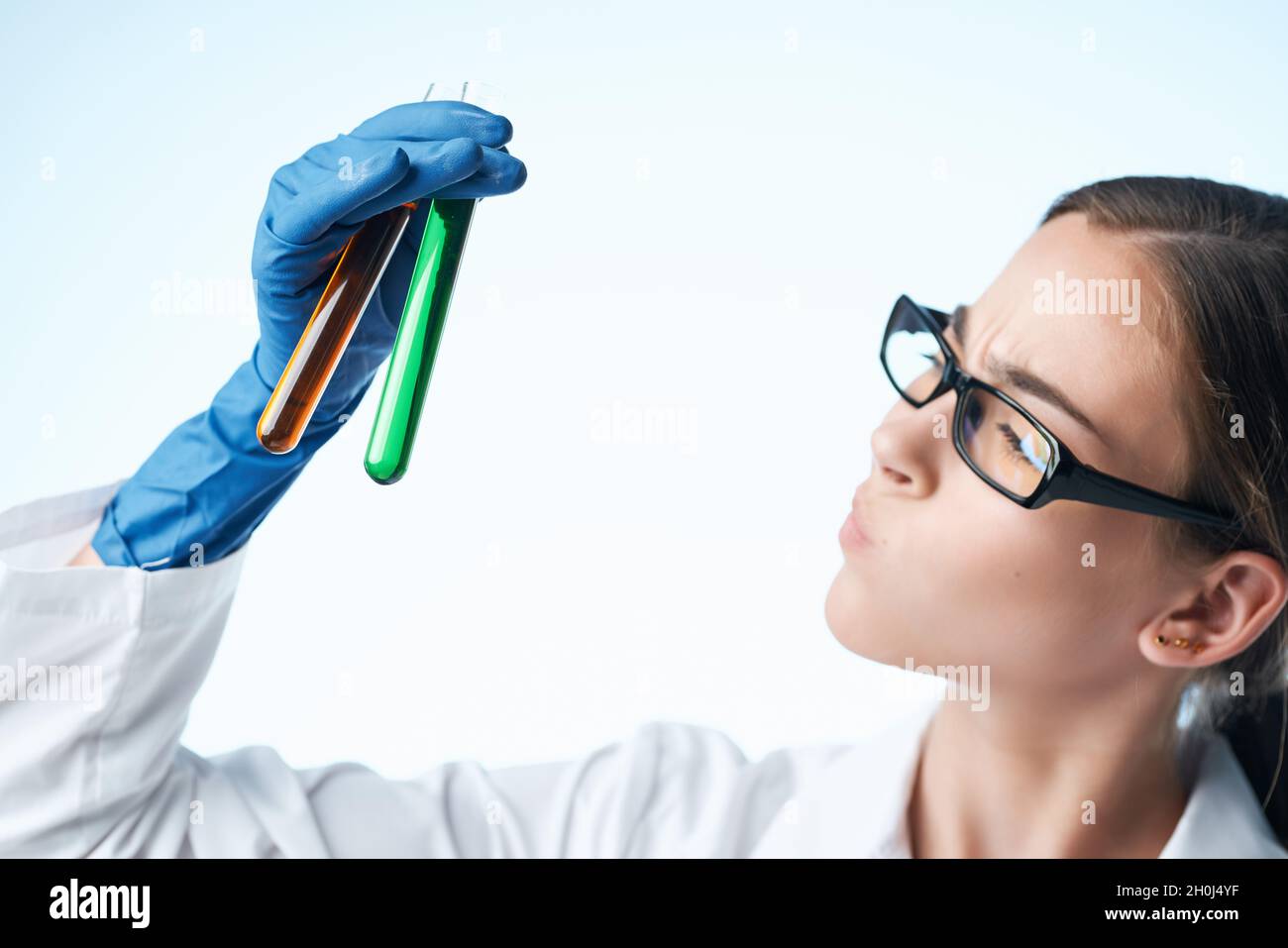 laboratory assistant analysis biotechnology research medicine isolated ...