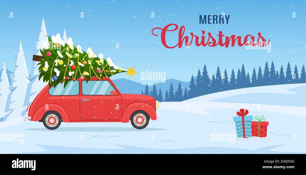 Christmas rush illustration Stock Vector Images - Alamy