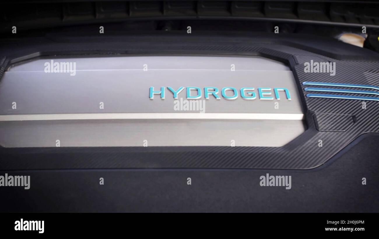 Close-up of a hydrogen fuel cell engine Stock Photo - Alamy