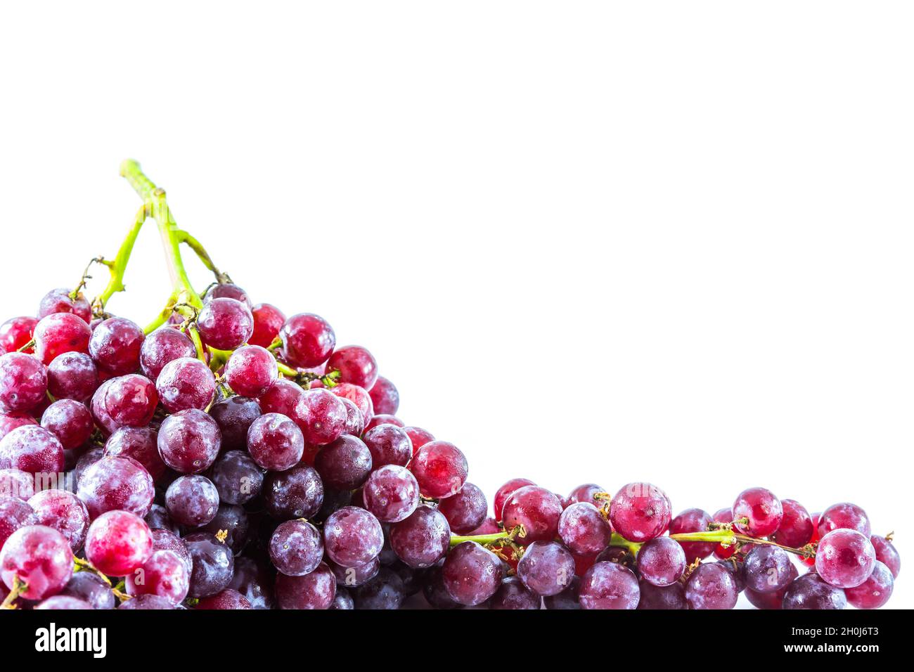fresh red grape with water drop isolated on white background Stock Photo - Alamy