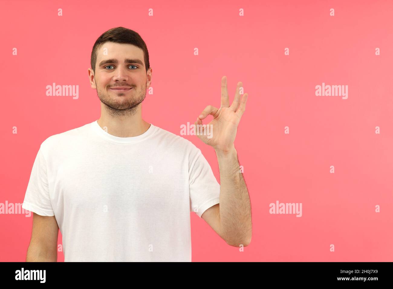 Indian man ok sign hi-res stock photography and images - Alamy