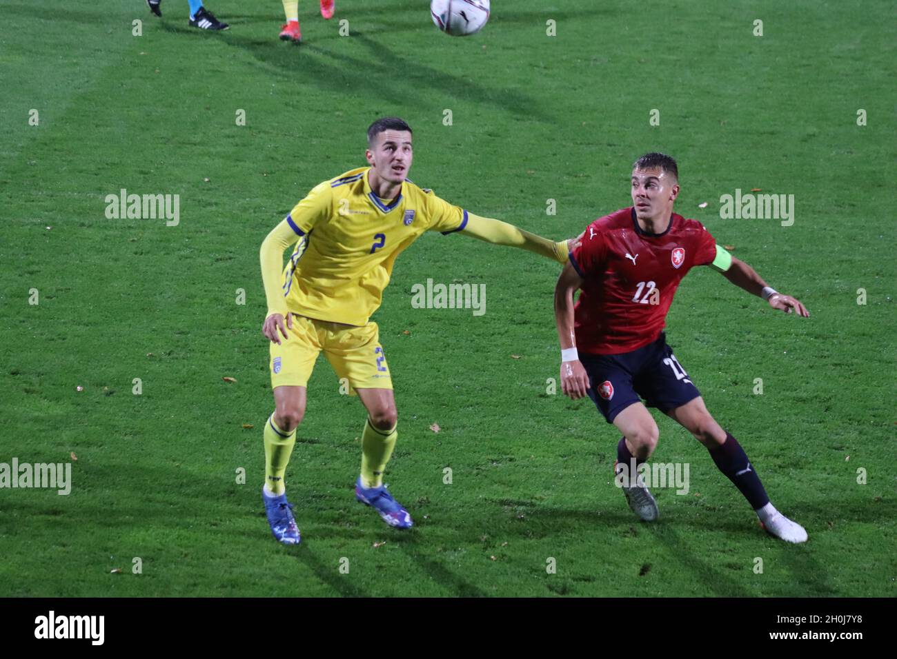 From left ANDI HOTI of Kosovo and Czech TOMAS SOLIL in action during ...