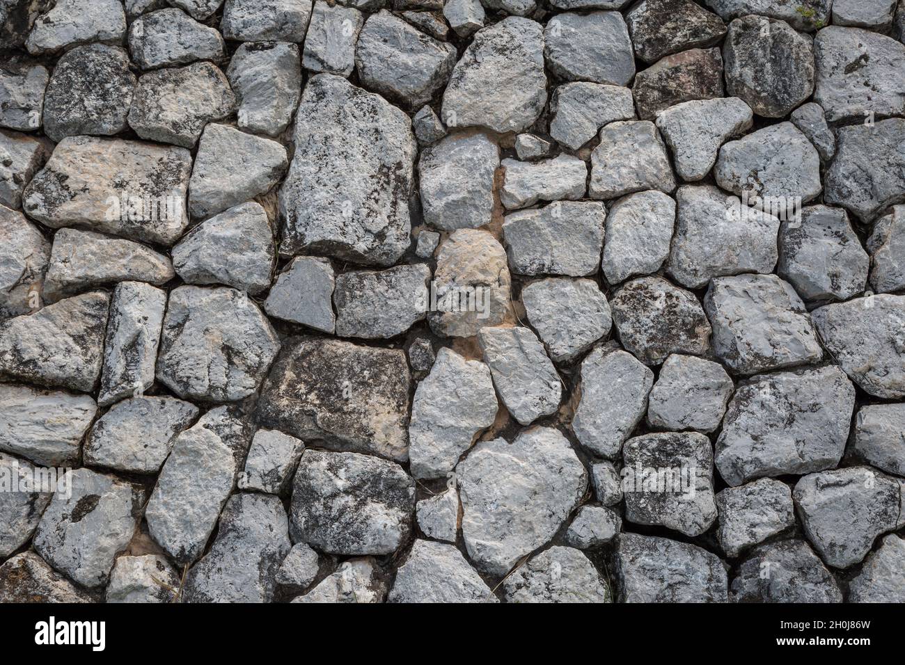 Closeup of Gray strong stone wall texture use for background Stock ...