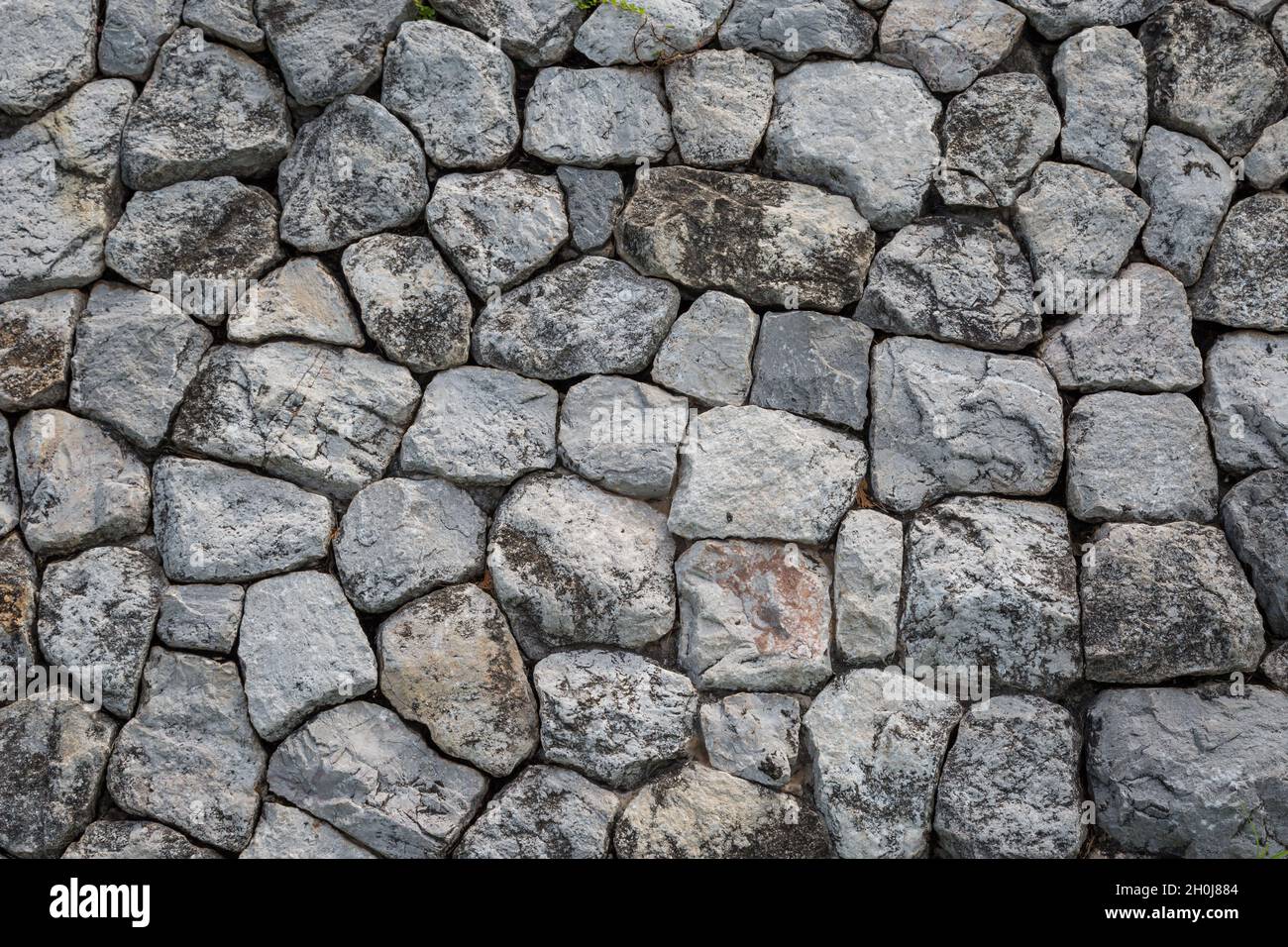 Closeup of Gray strong stone wall texture use for background Stock ...