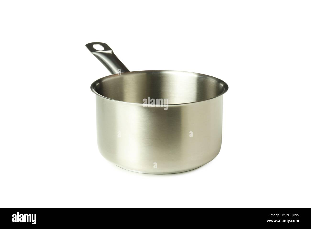 Metal empty pot isolated on white background Stock Photo - Alamy