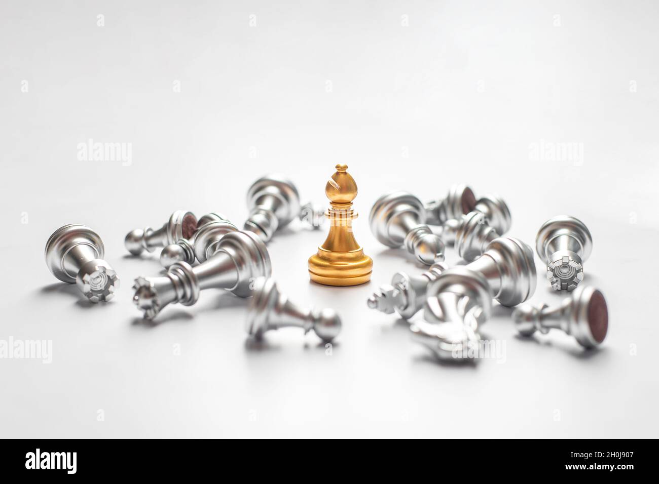 Chess game win, Business success concept Stock Photo - Alamy