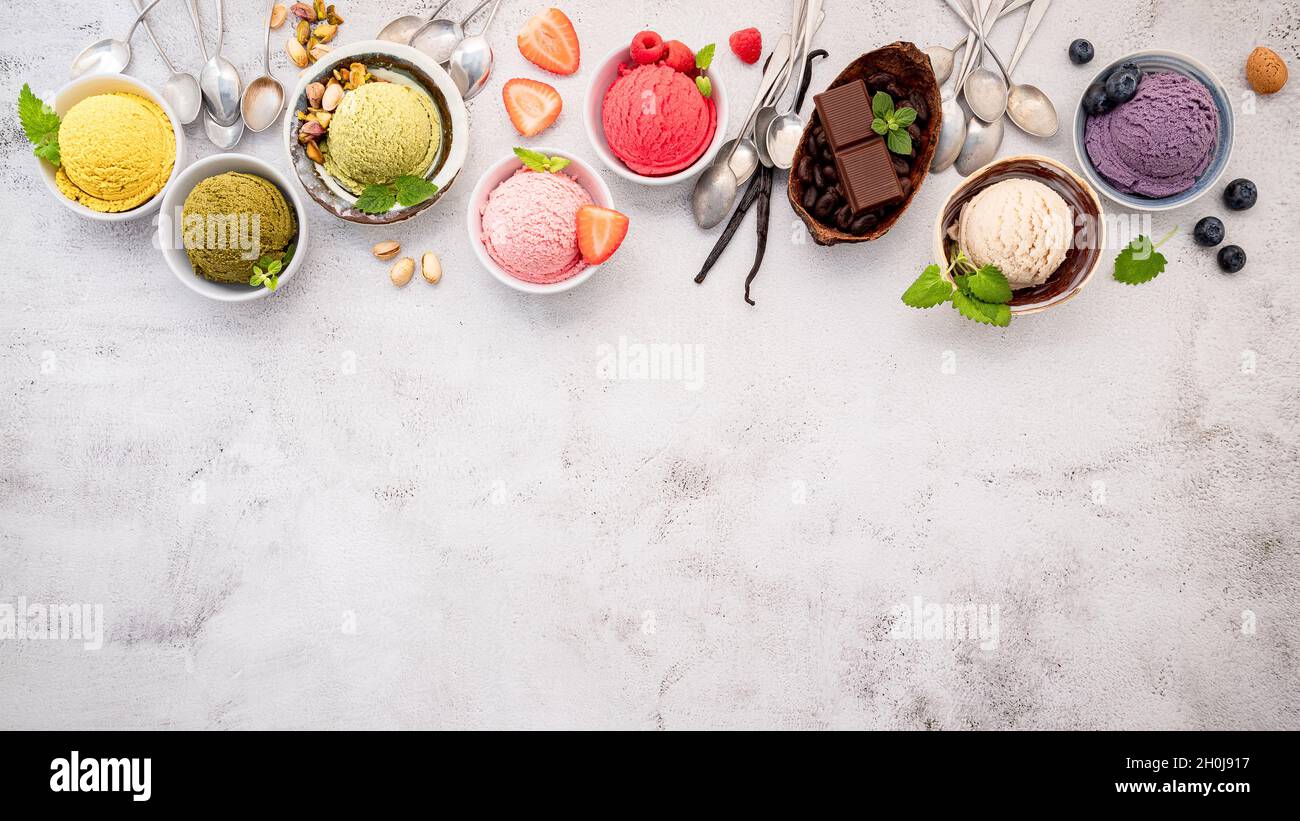 Ice cream flavours hi-res stock photography and images - Alamy