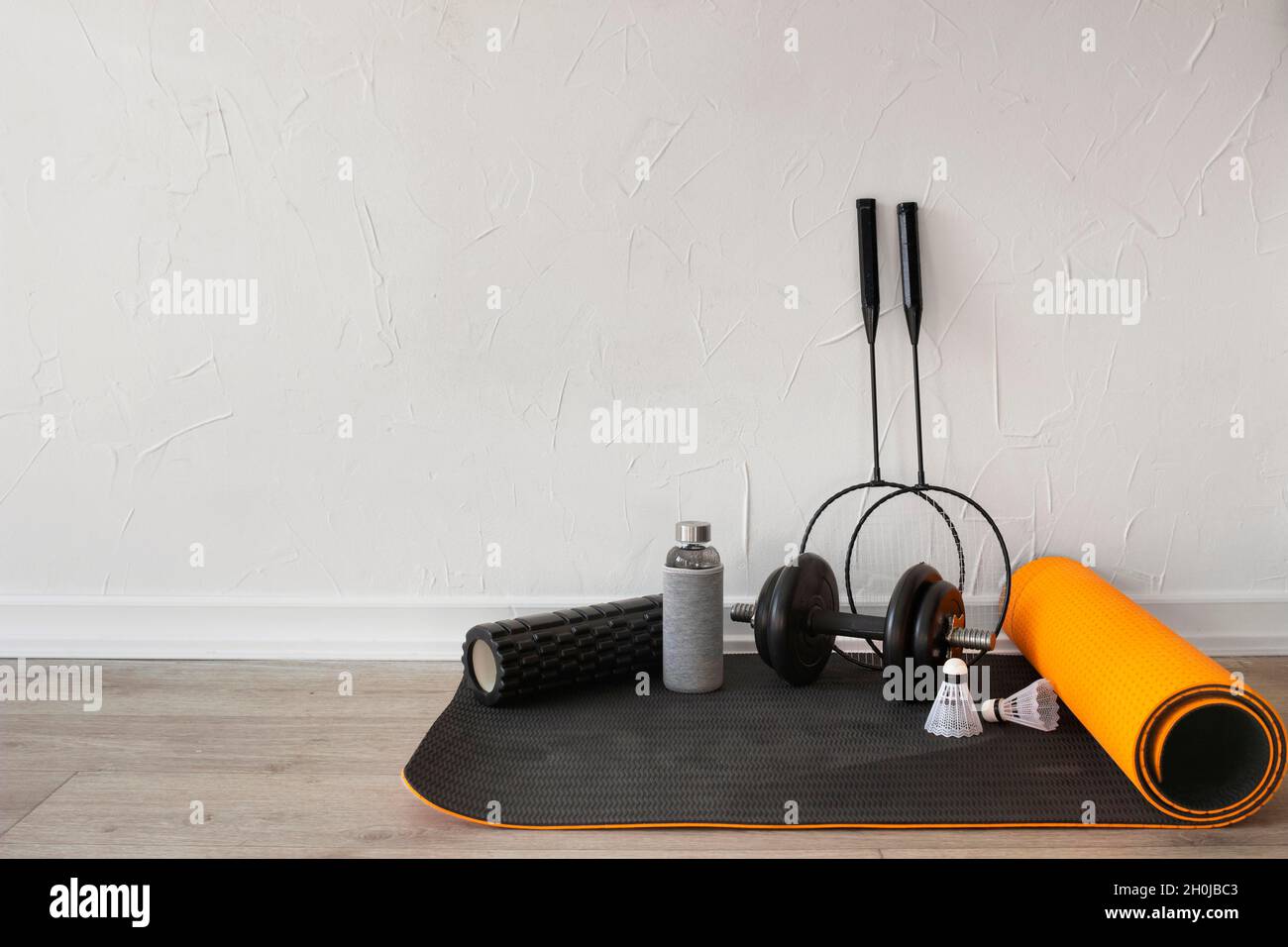 Sport elements arrangement minimal style Stock Photo - Alamy