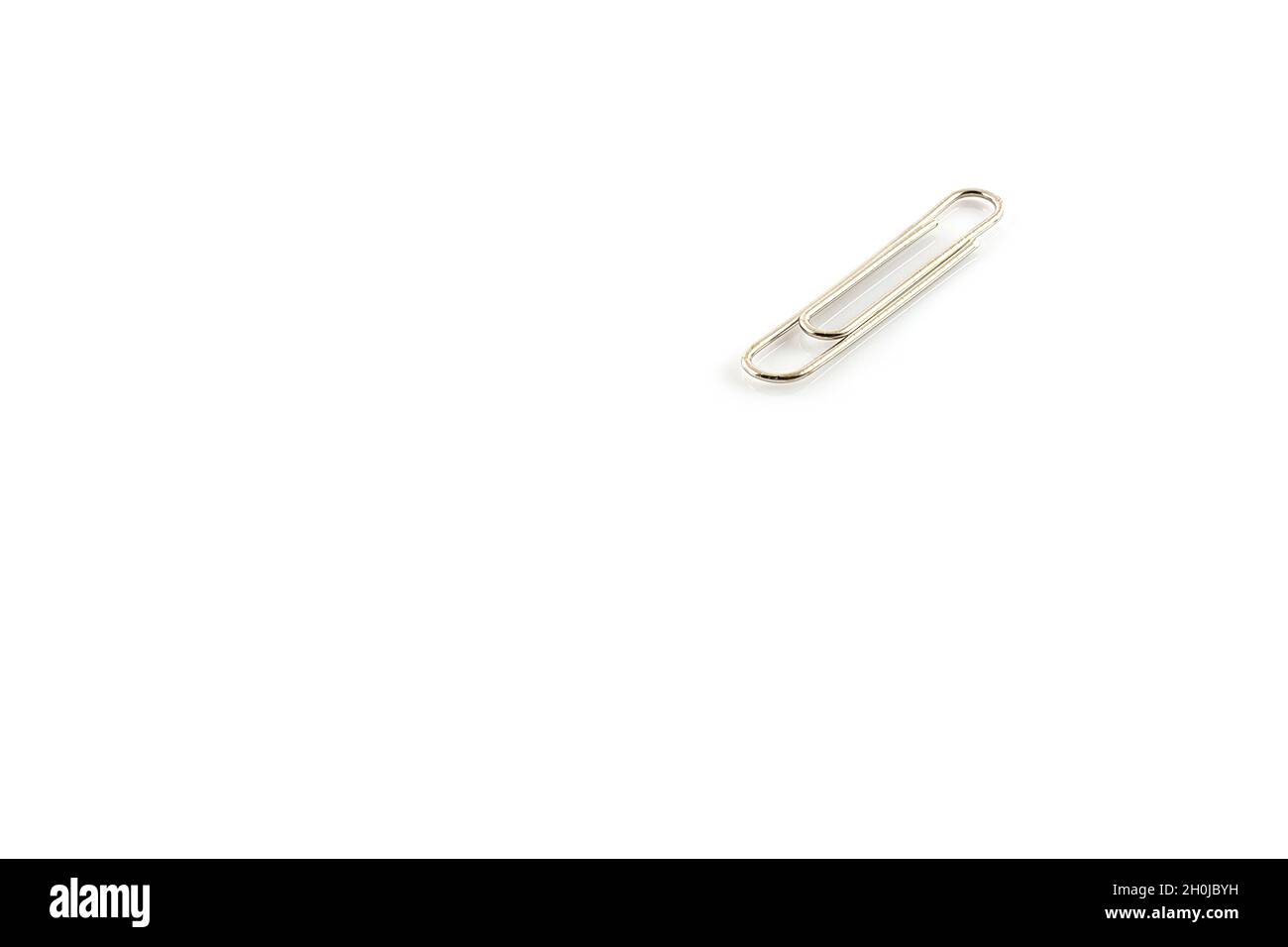 Paper clip isolated on white background Stock Photo - Alamy