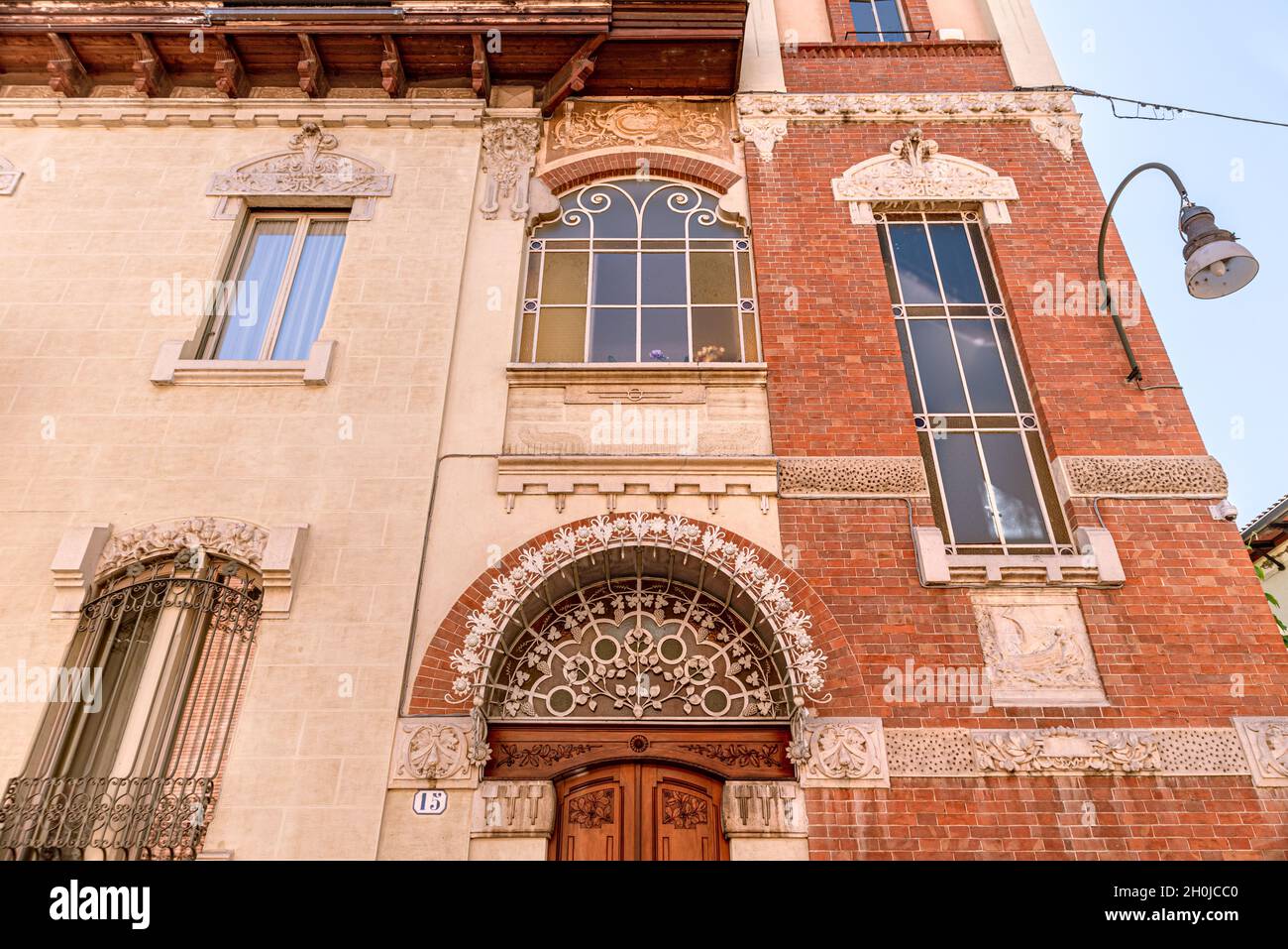 Turin, Italy. May 12th, 2021. Facade of historic building in Via ...