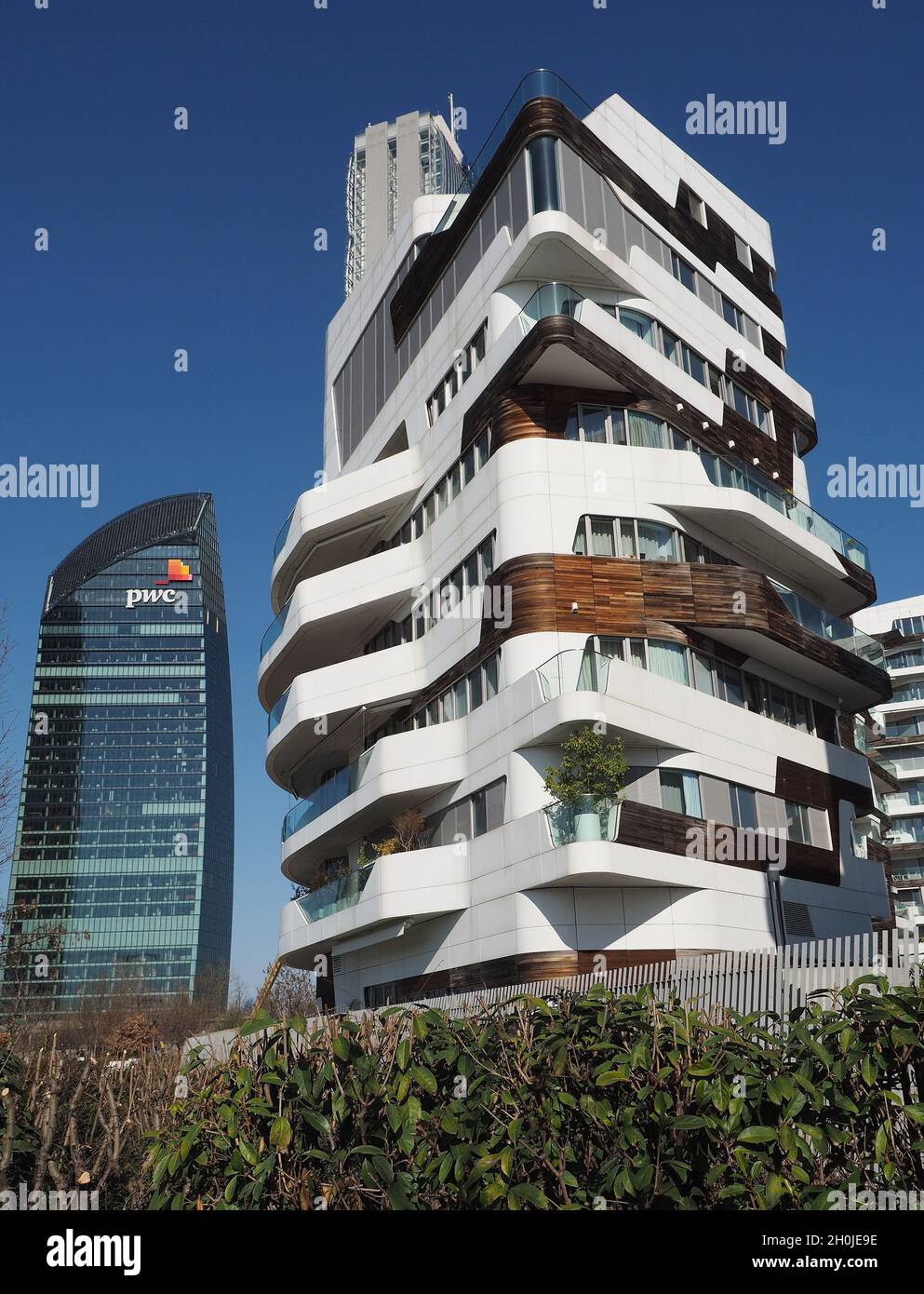 Europe, Italy, Lombardy, Milan - City Life, Tre Torri district., Il ...