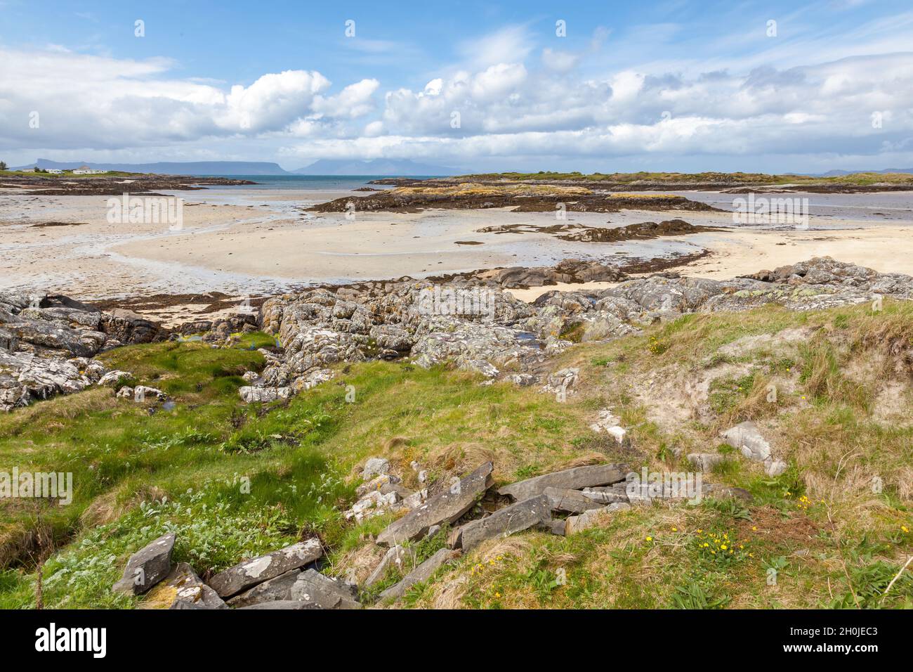 View of the estuary at Morar Bay in the West Highlands of Scotland ...