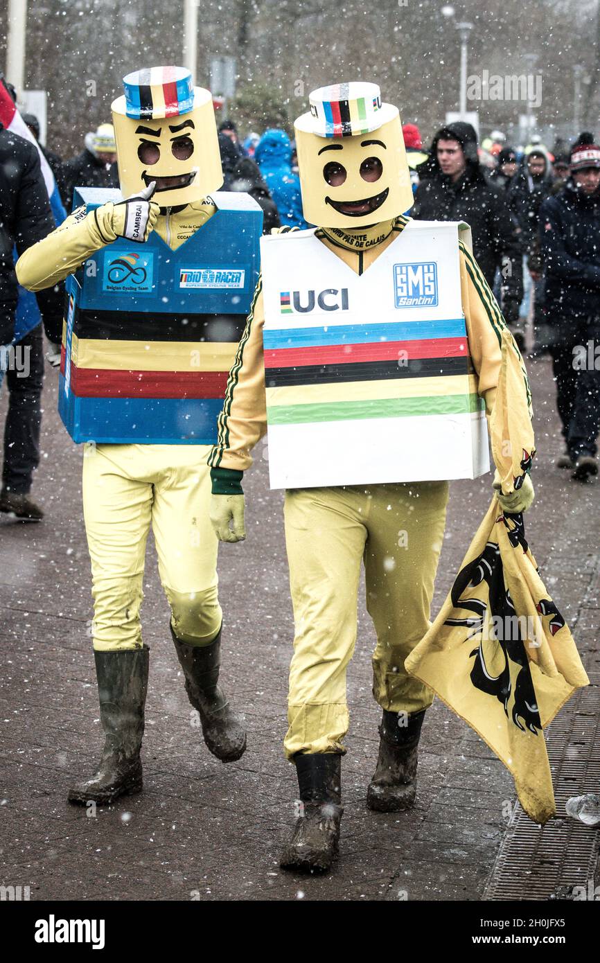 UCI Cyclo-cross World Championships in Valkenburg 2018. Cycling fans in ...