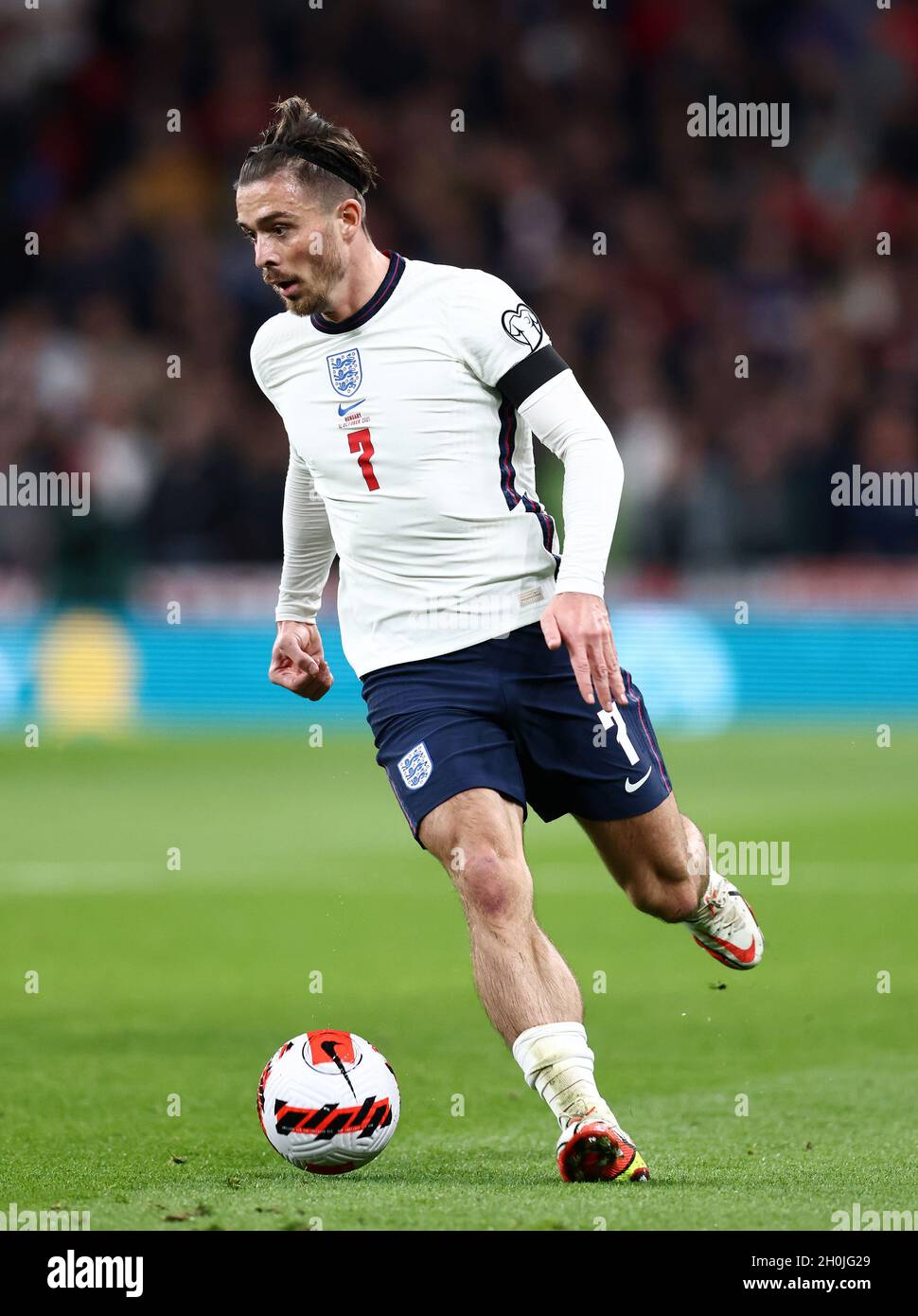 London, England, 12th October 2021. Jack Grealish of England during the ...