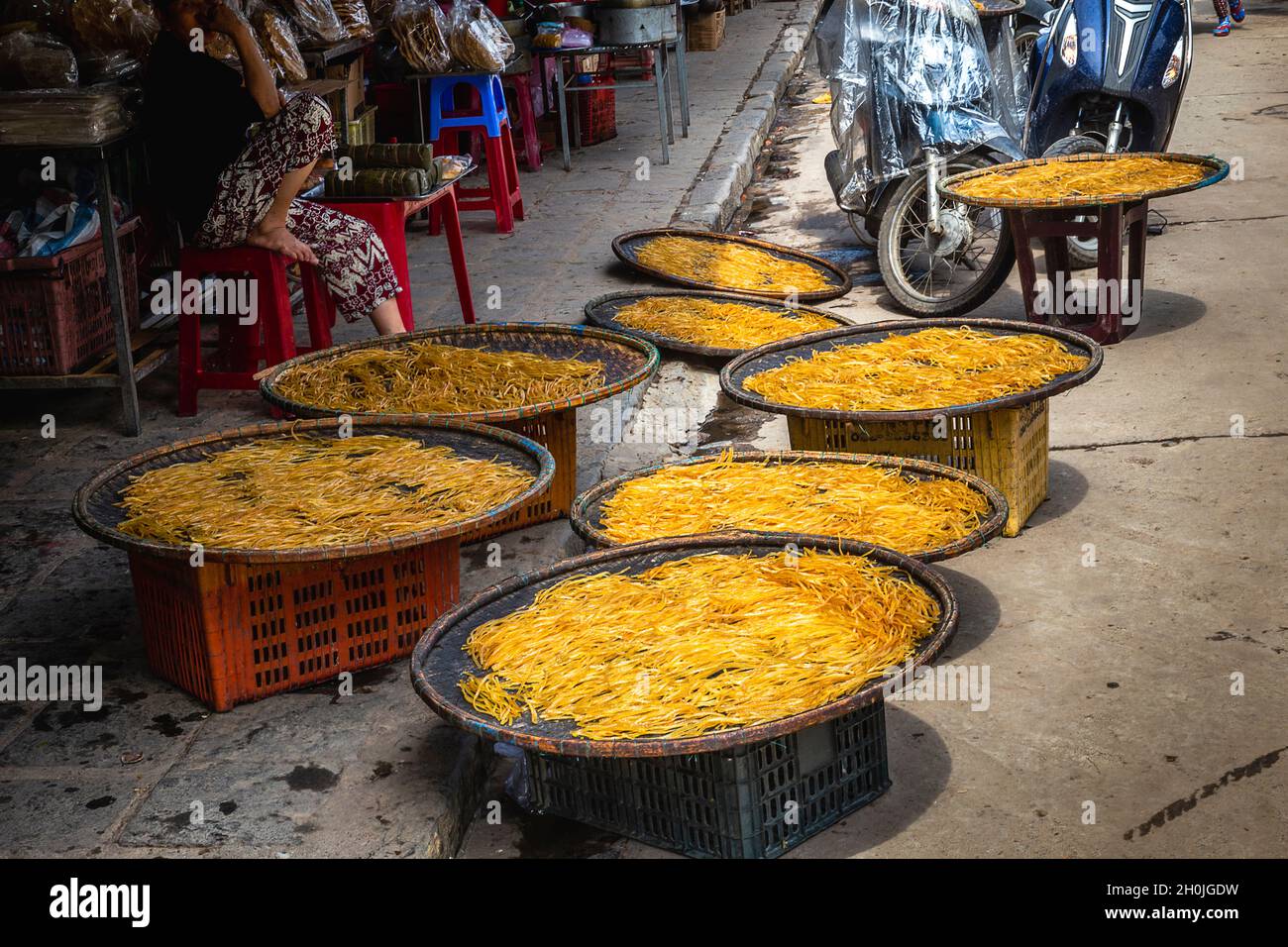 Indochina rice drying hi-res stock photography and images - Alamy