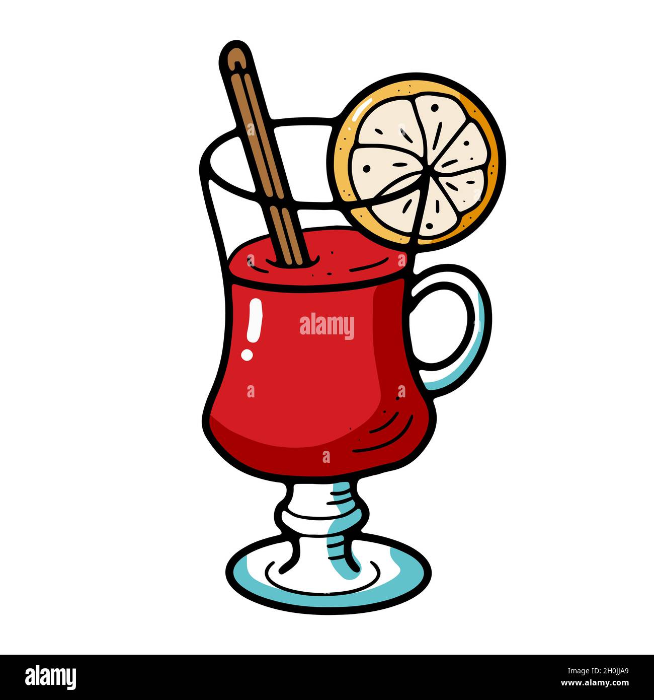 Christmas punch cinnamon orange Stock Vector Images - Alamy