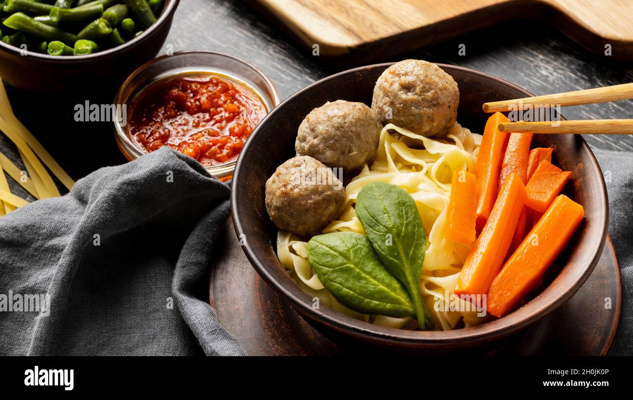 Assortment of traditional indonesian bakso Stock Photo - Alamy