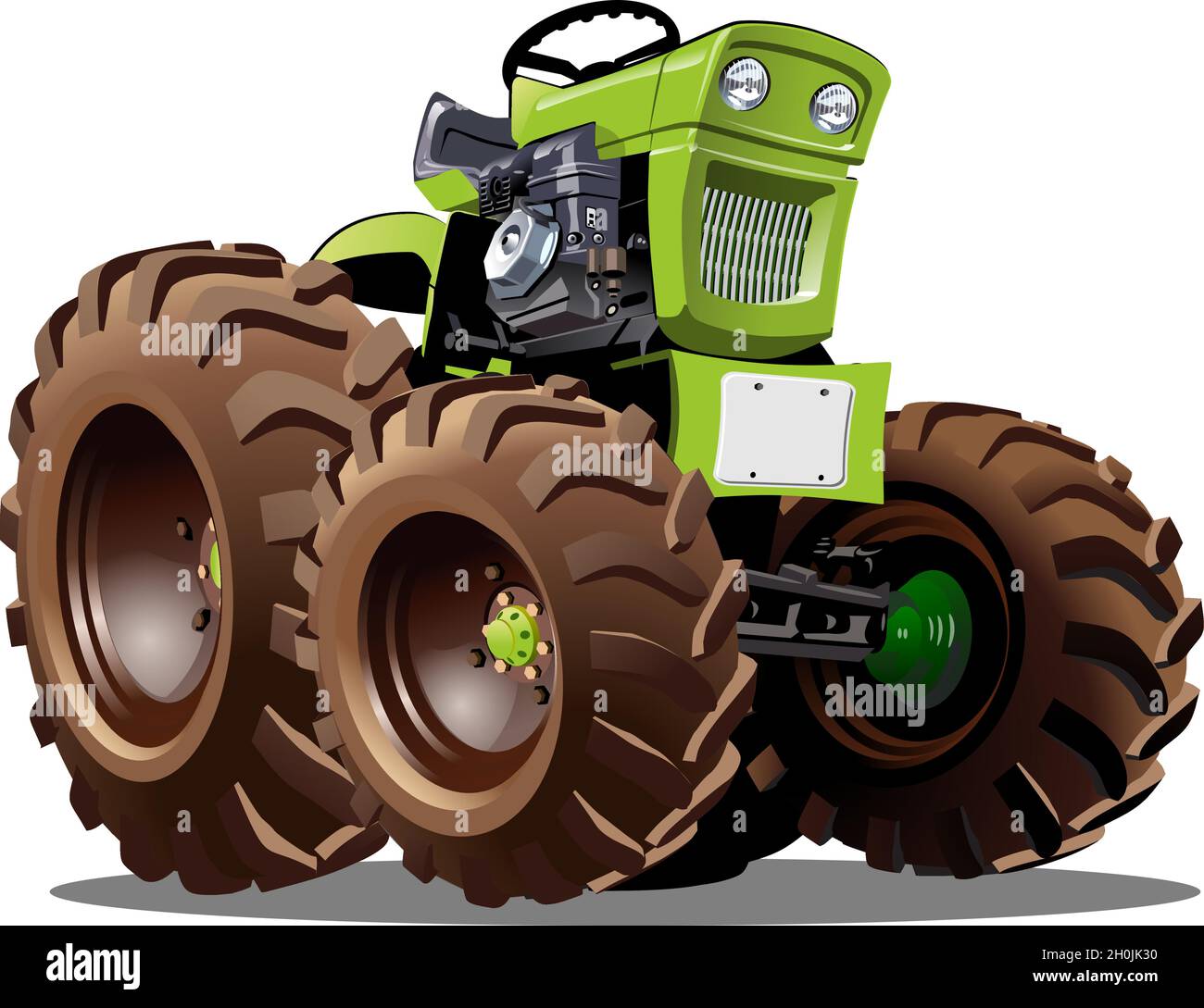 Vector Cartoon Tractor. Available EPS-10 vector format separated by ...