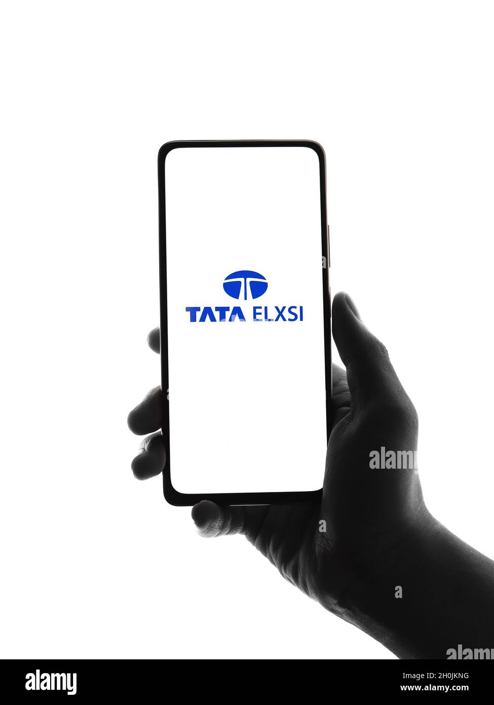 West Bangal, India - October 09, 2021 : Tata Elxsi logo on phone screen ...