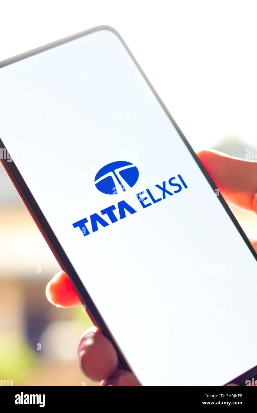 West Bangal, India - October 09, 2021 : Tata Elxsi logo on phone screen ...