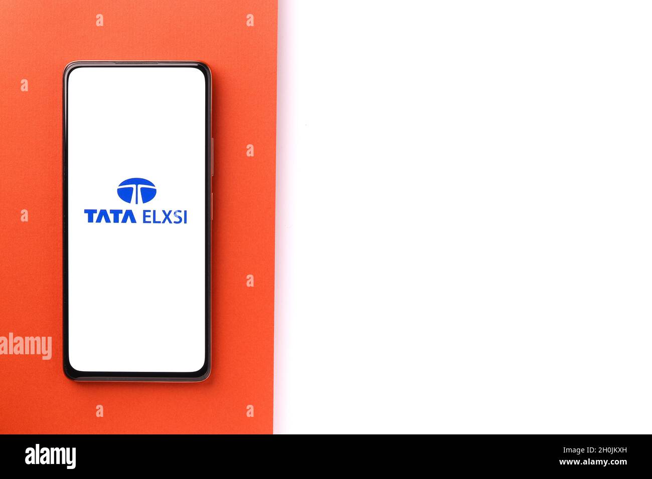West Bangal, India - October 09, 2021 : Tata Elxsi logo on phone screen ...