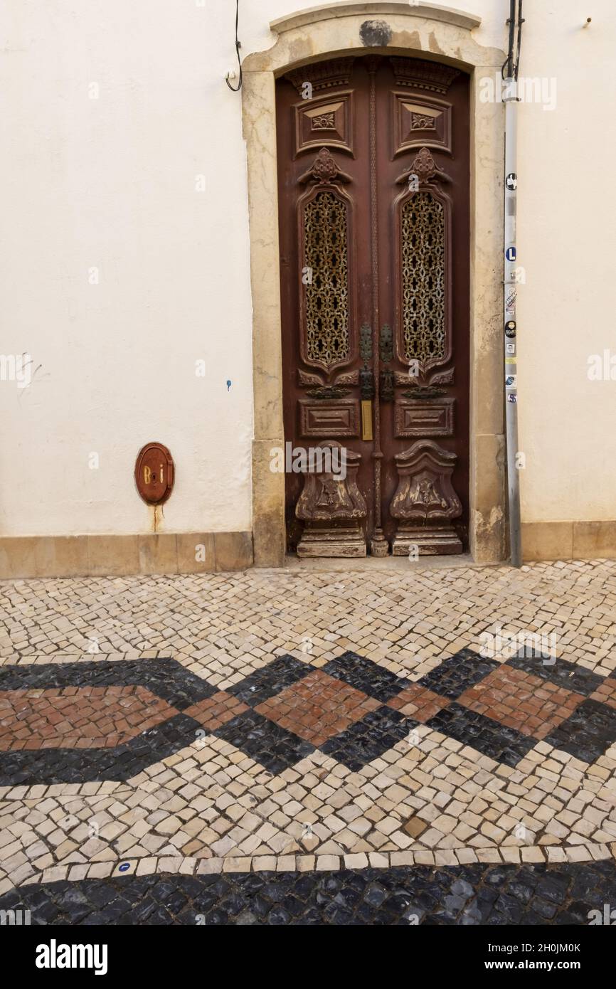 Traditional style Portuguese Calcada Pavement for pedestrian area in ...