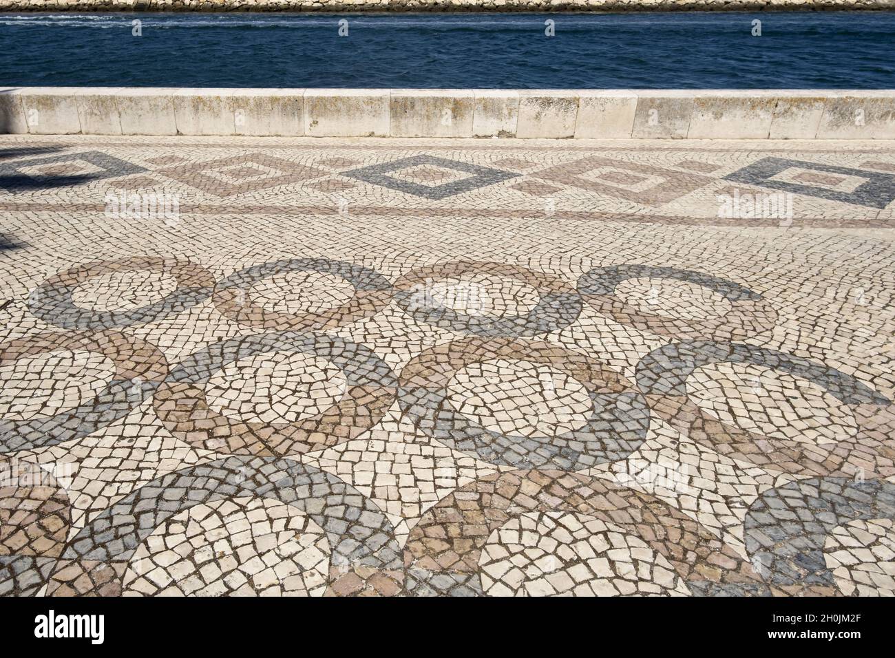 Traditional style Portuguese Calcada Pavement for pedestrian area in ...