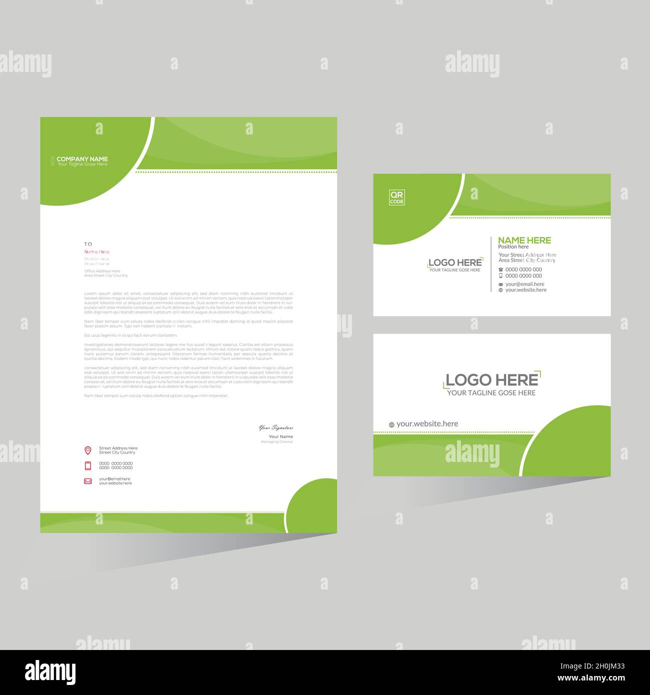 vector Letterhead and Business Card Design Stock Vector Image & Art - Alamy