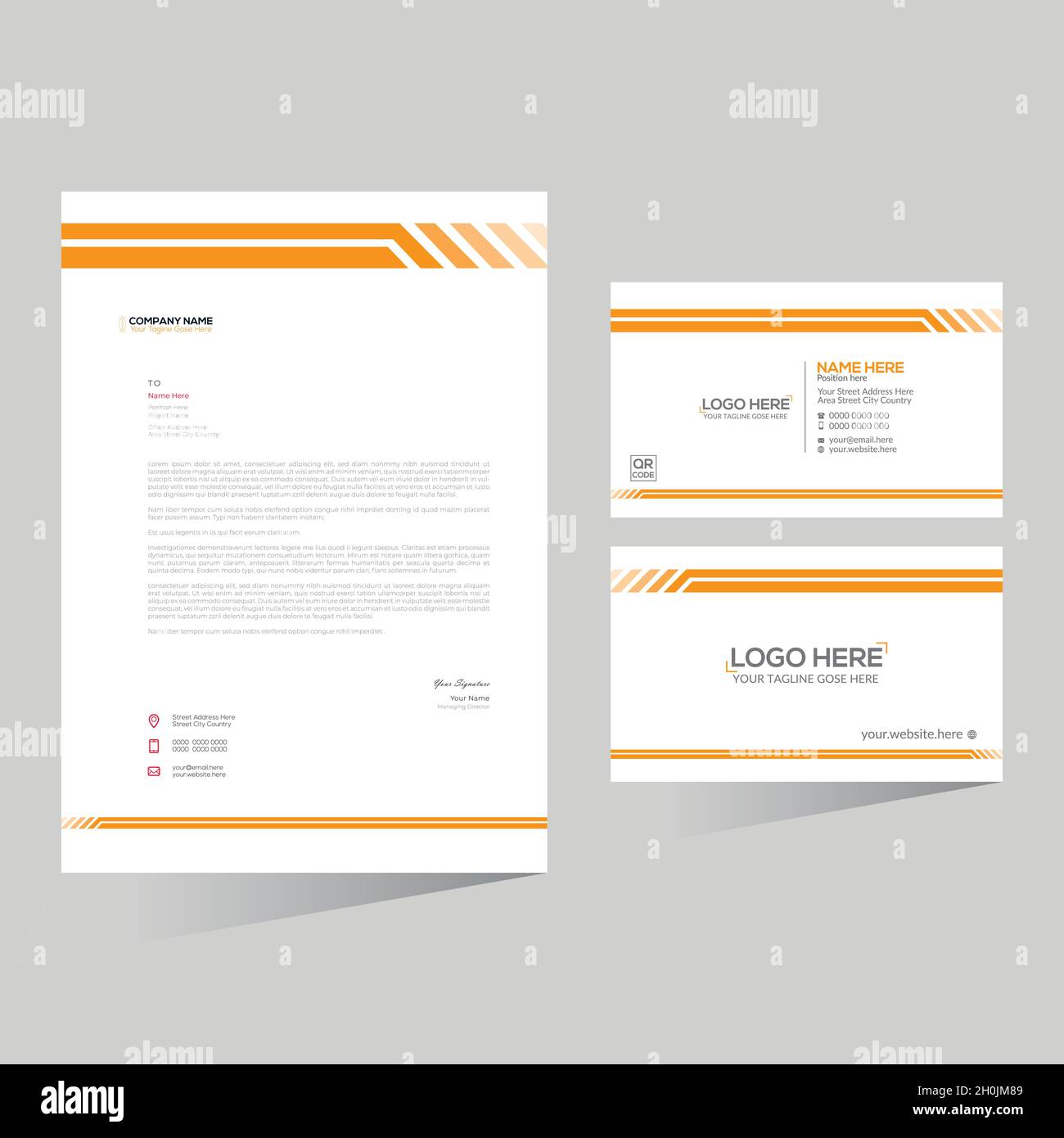 vector Letterhead and Business Card Design Stock Vector Image & Art - Alamy