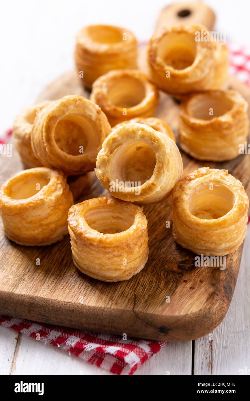 Traditional English Yorkshire pudding on wooden table Stock Photo - Alamy