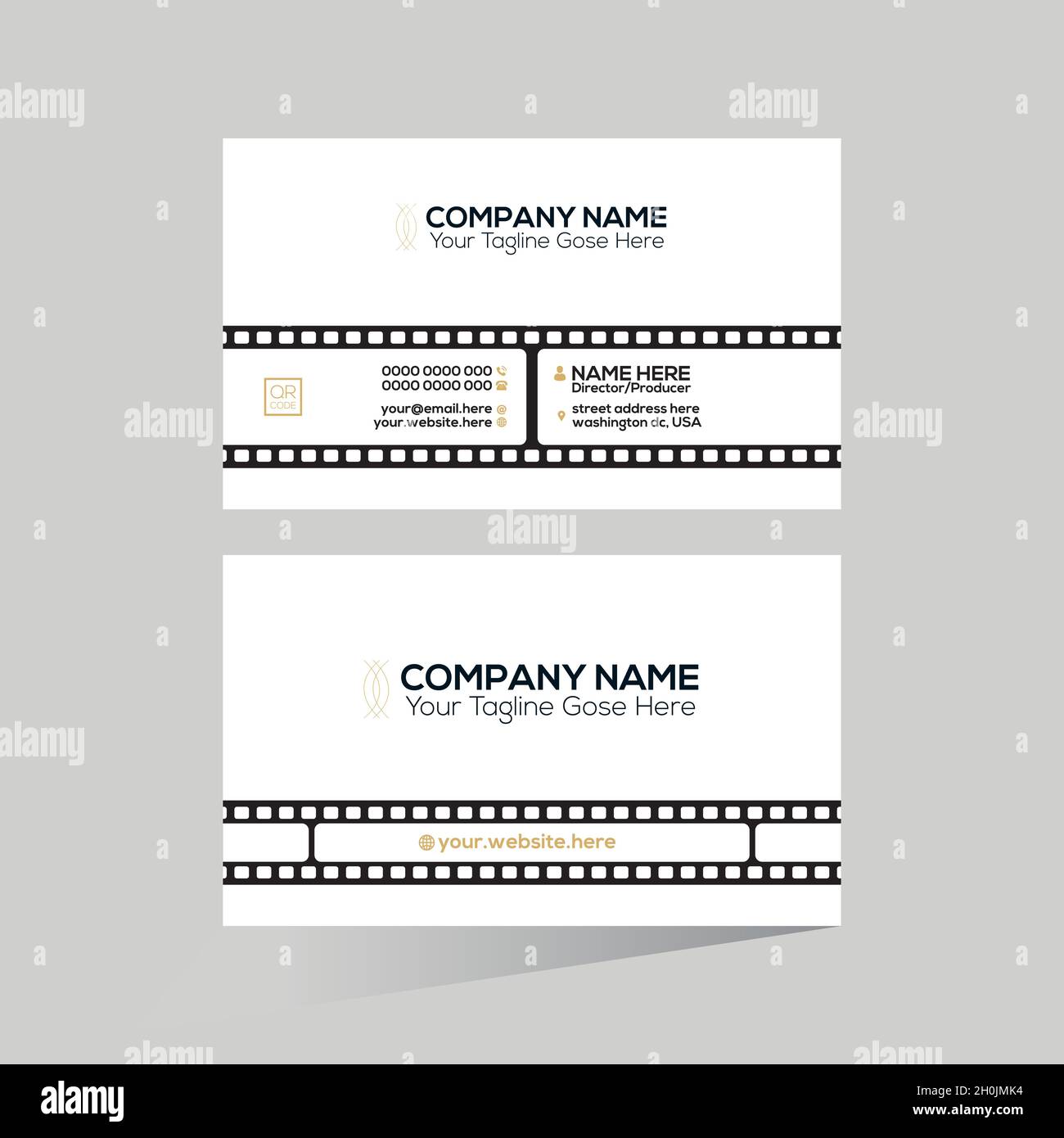 film company vector business card design Stock Vector Image & Art - Alamy