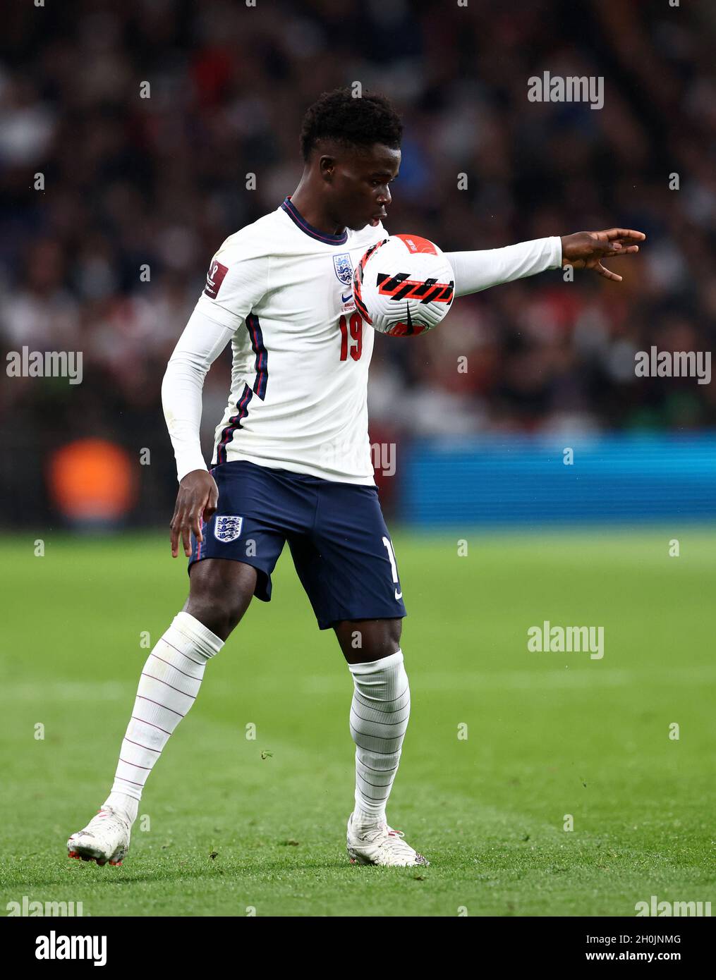 London, England, 12th October 2021. Bukayo Saka of England during the ...