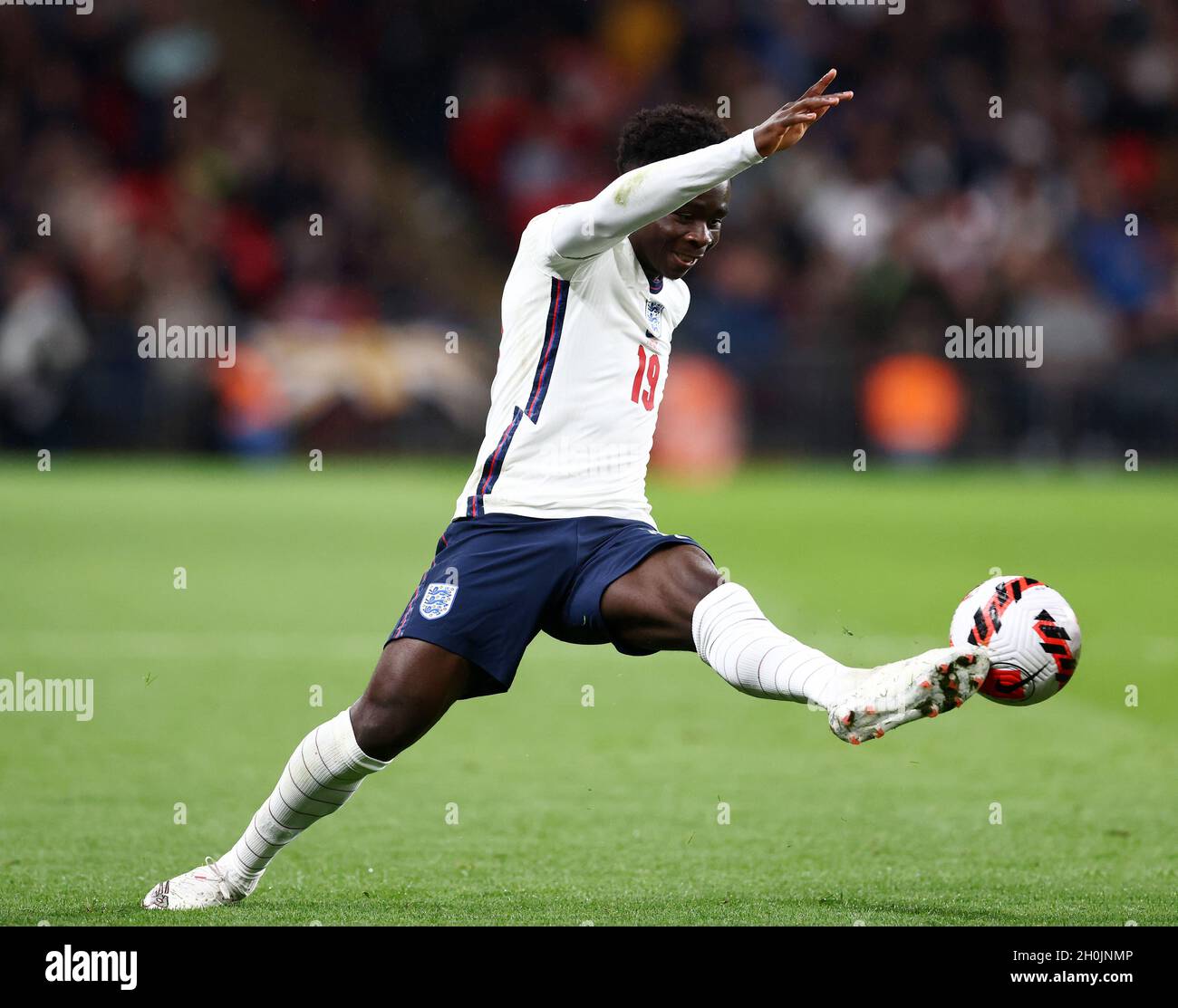 London, England, 12th October 2021. Bukayo Saka of England during the ...