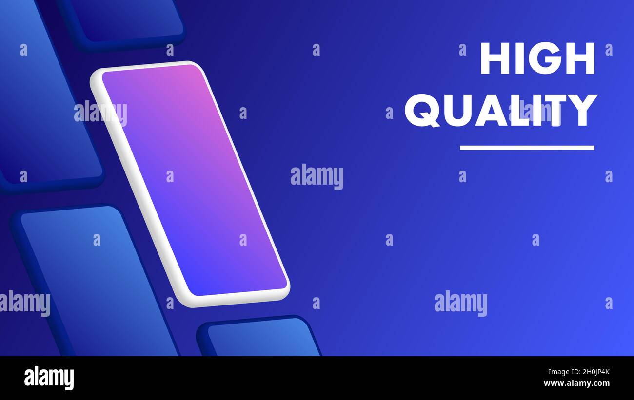 Devices Advertisement Banner Mockup. Smartphones Flow. High-Quality ...