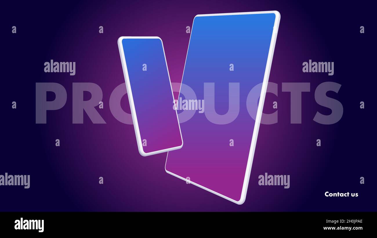 Product Advertisement Banner. Design for Presentation. Smartphone and ...