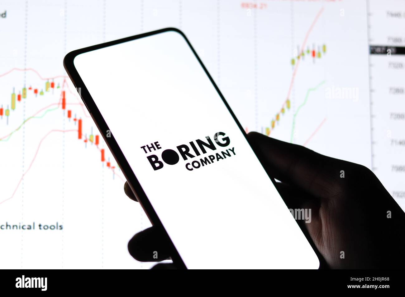 West Bangal, India - October 09, 2021 : The Boring Company logo on ...